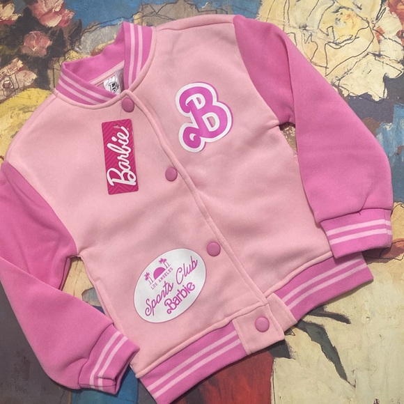 Barbie | Jackets & Coats | Barbie Sweatshirt Jacket | Poshmark